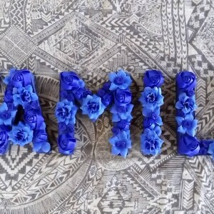 6 Floral Letter Blue Floral Letter Wall Decor Floral Decor | Etsy