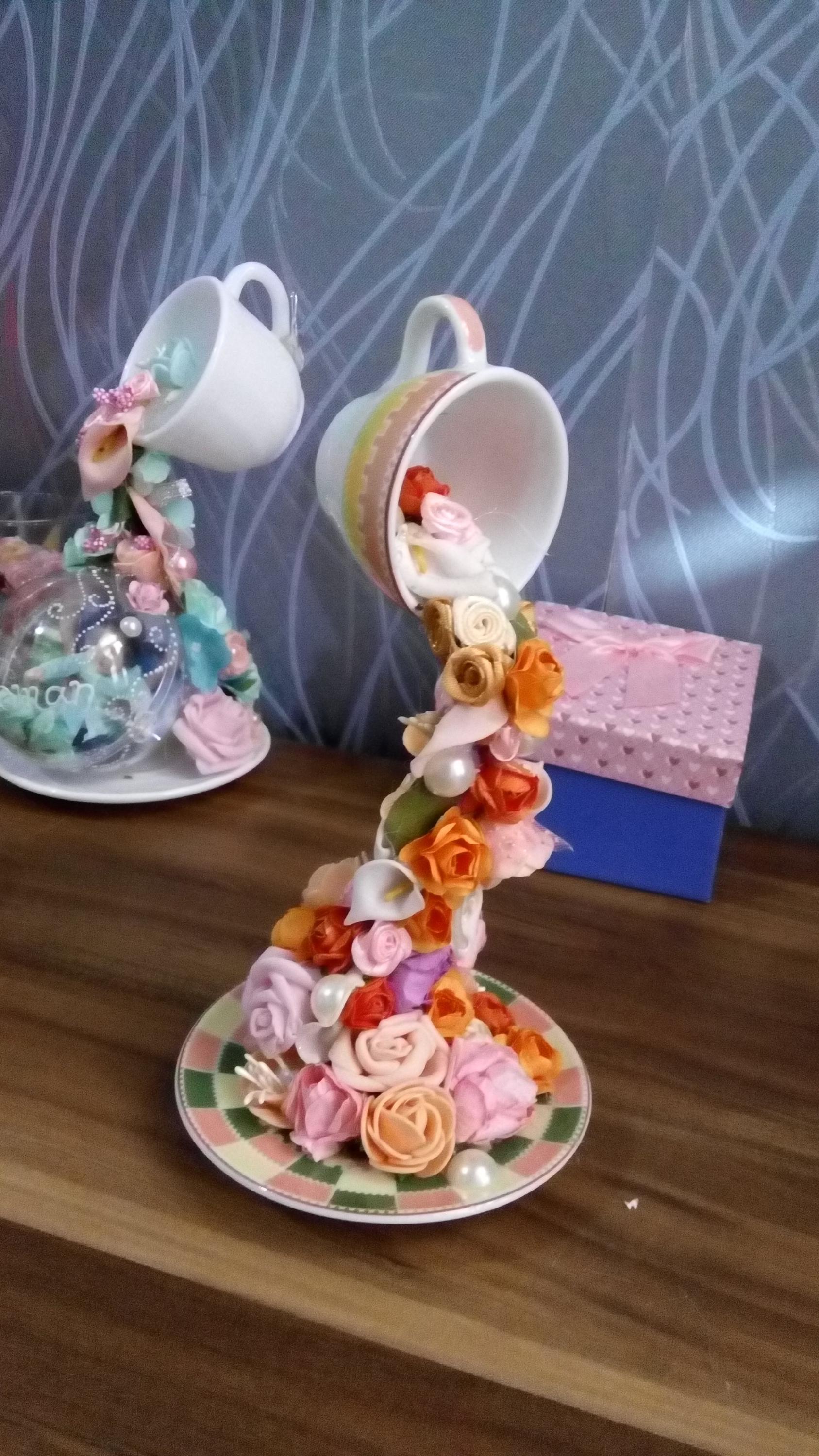 The Floral Cup,multicolor Floral Cup, Gift for Her, Soaring Cup, Flying ...