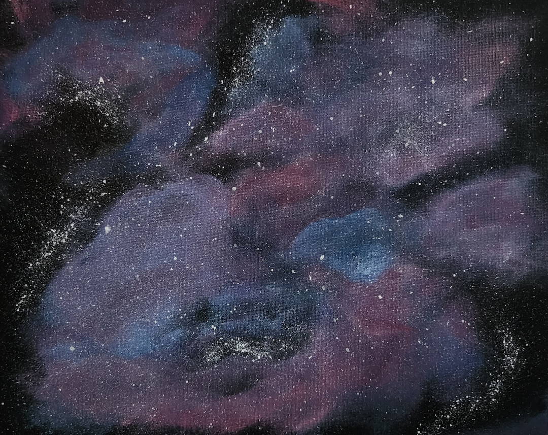 Galactic Glow Painting Hand Painted Acrylic Art With Glow - Etsy