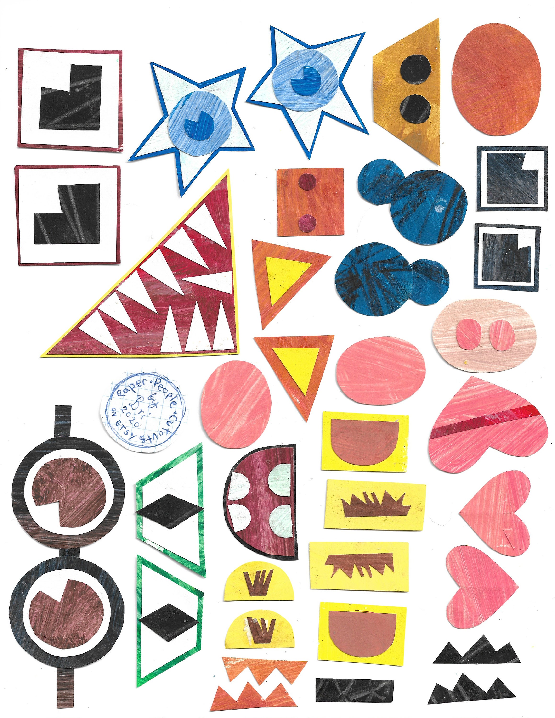 Shape Monster Paper Dolls Learn Shapes While Creating a - Etsy