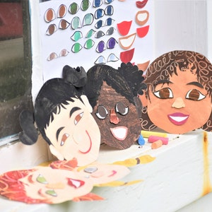 Girl Create a Face Paper Doll Teacher Prop Homeschool Printable By: Bri ...