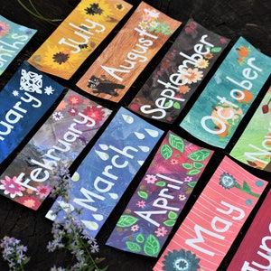 Months January December Waldorf Inspired Calendar Classroom Decor by ...