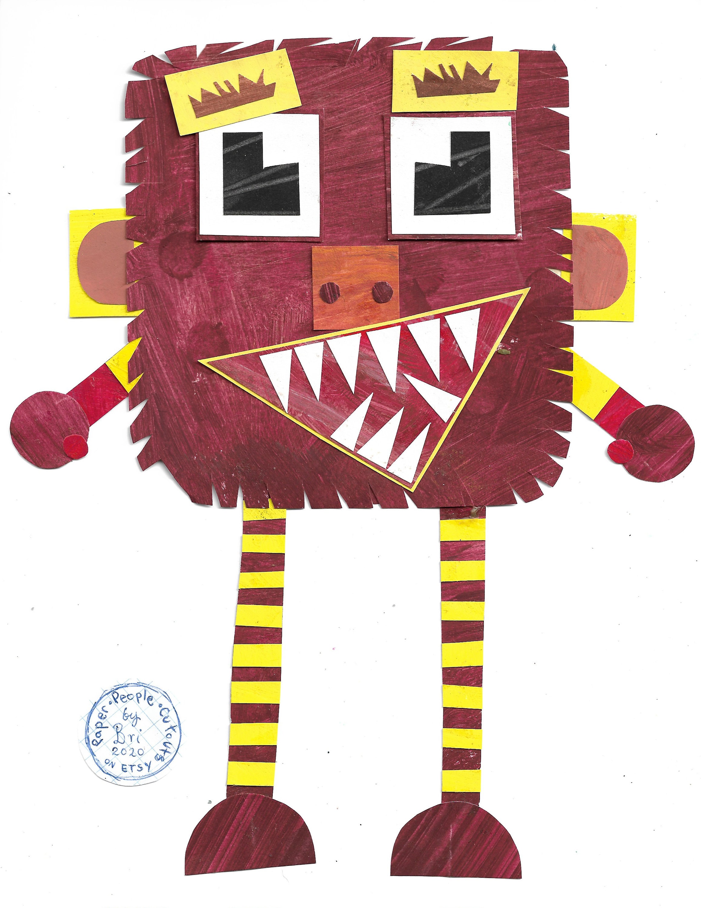 Shape Monster Paper Dolls | Learn Shapes While Creating a Monster Face ...
