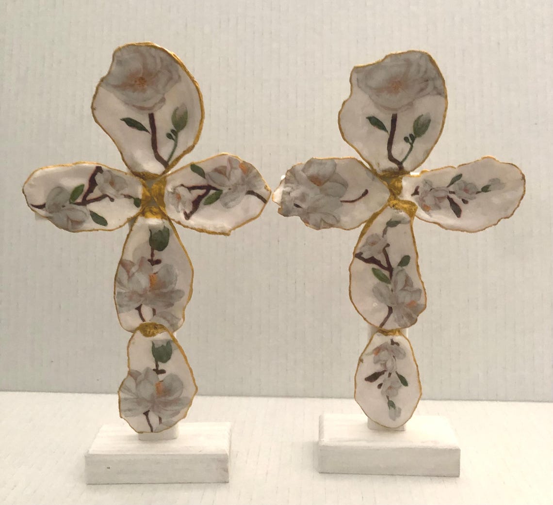 Louisiana Magnolia Wall or Standup Cross (comes Clear Wrapped With ...