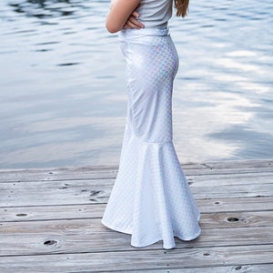 Girl's Mermaid Long Costume Skirt, Child Mermaid or Merman Costume Fit ...