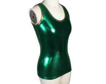 Red Mystique Metallic Crop Top Tank Bodycon Clubwear Rave | Etsy