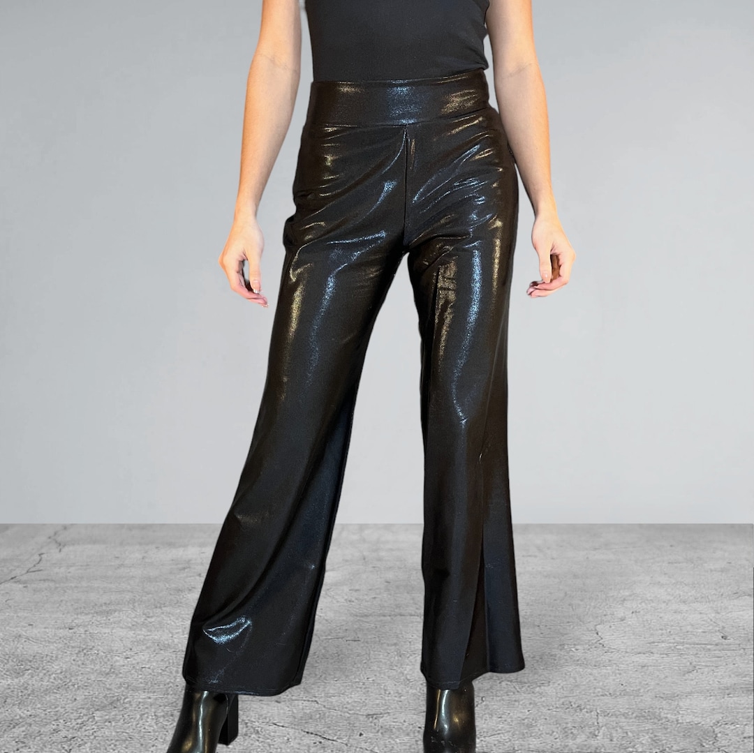 Black Mystique Wide Leg Pants - Optional Pockets - Relaxed Fit ...