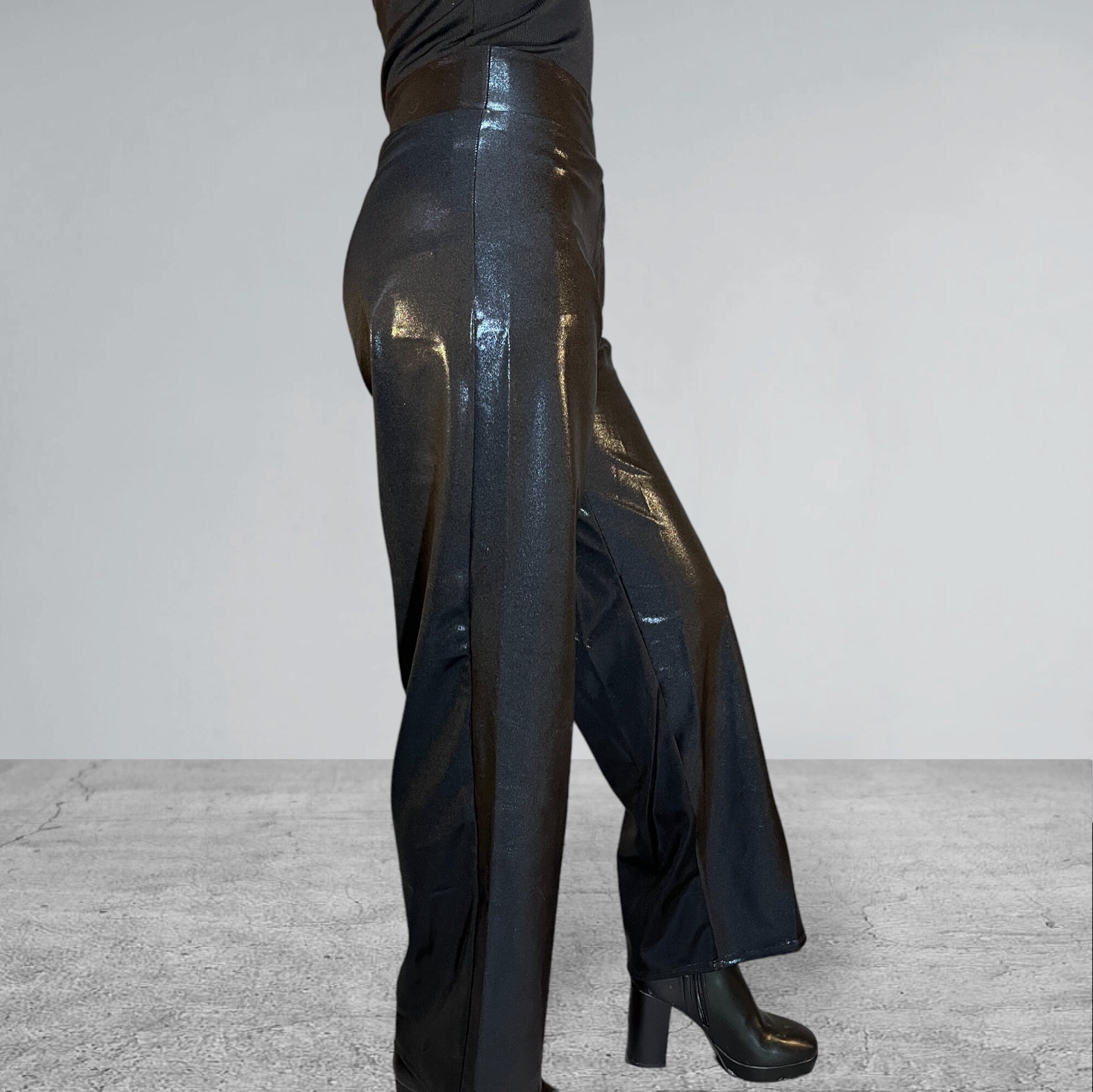Black Mystique Wide Leg Pants - Optional Pockets - Relaxed Fit ...