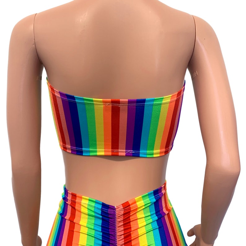 Tube Top Bandeau rainbow Stripe LGBTQ Pride Clothing Rave - Etsy
