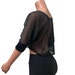 Dolman Crop Top in Black Mesh Sheer Loose Tee Rave Top - Etsy