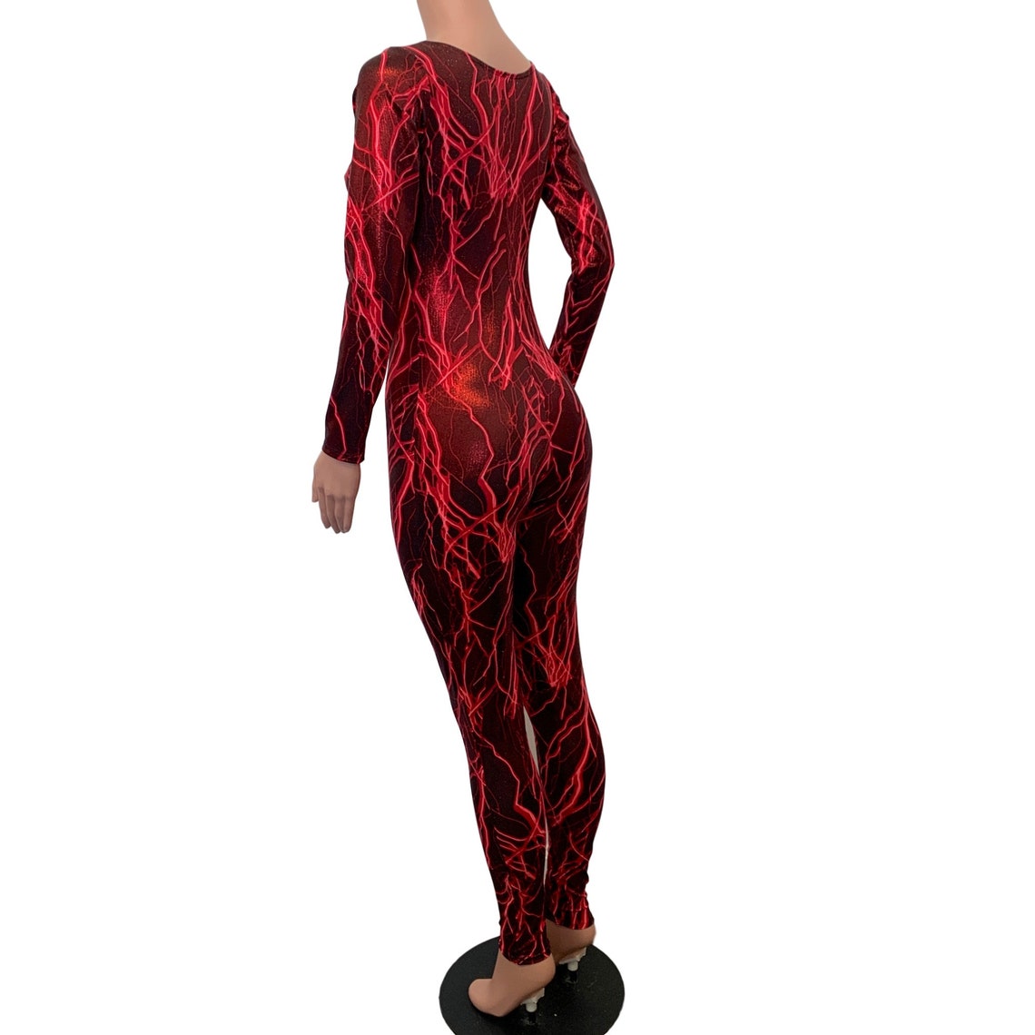 Catsuit in Red Lightning Metallic | Rave Outfit, Aerial Fitness ...