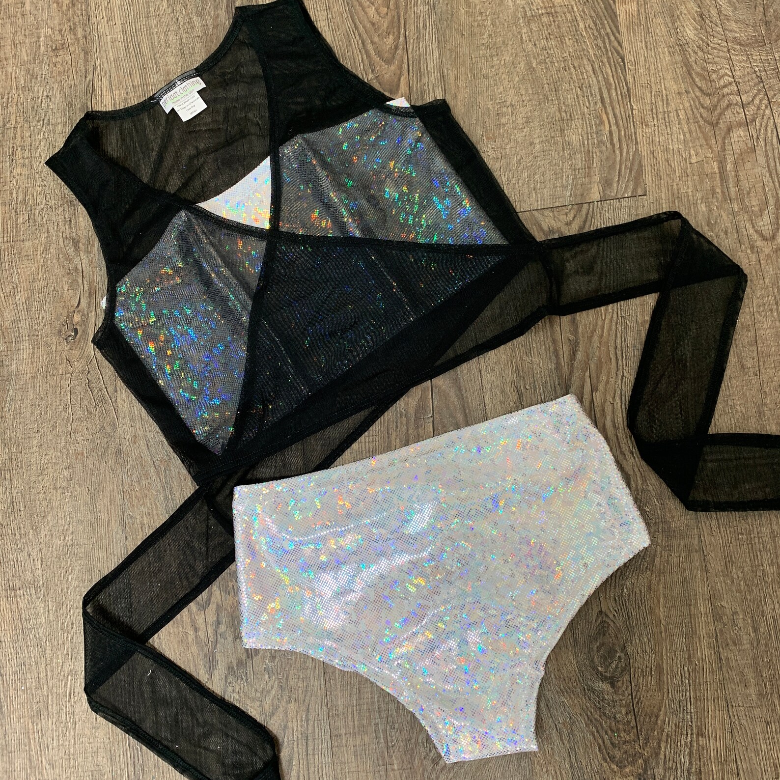 Black Mesh Wrap Top Rave Tie Top Choose Sleeve Length - Etsy