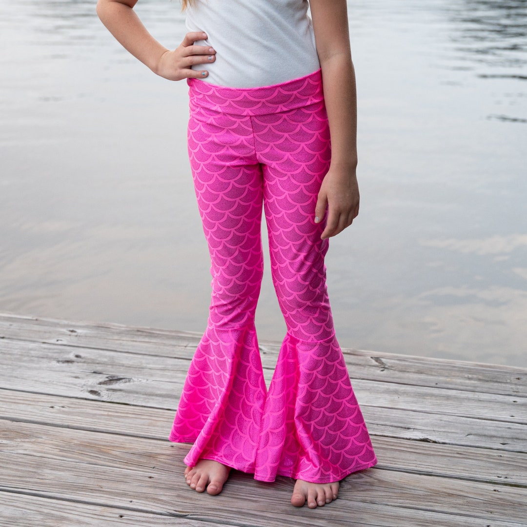 Mermaid Bell Bottoms Pants for Children, Girl Mermaid or Merman Costume ...