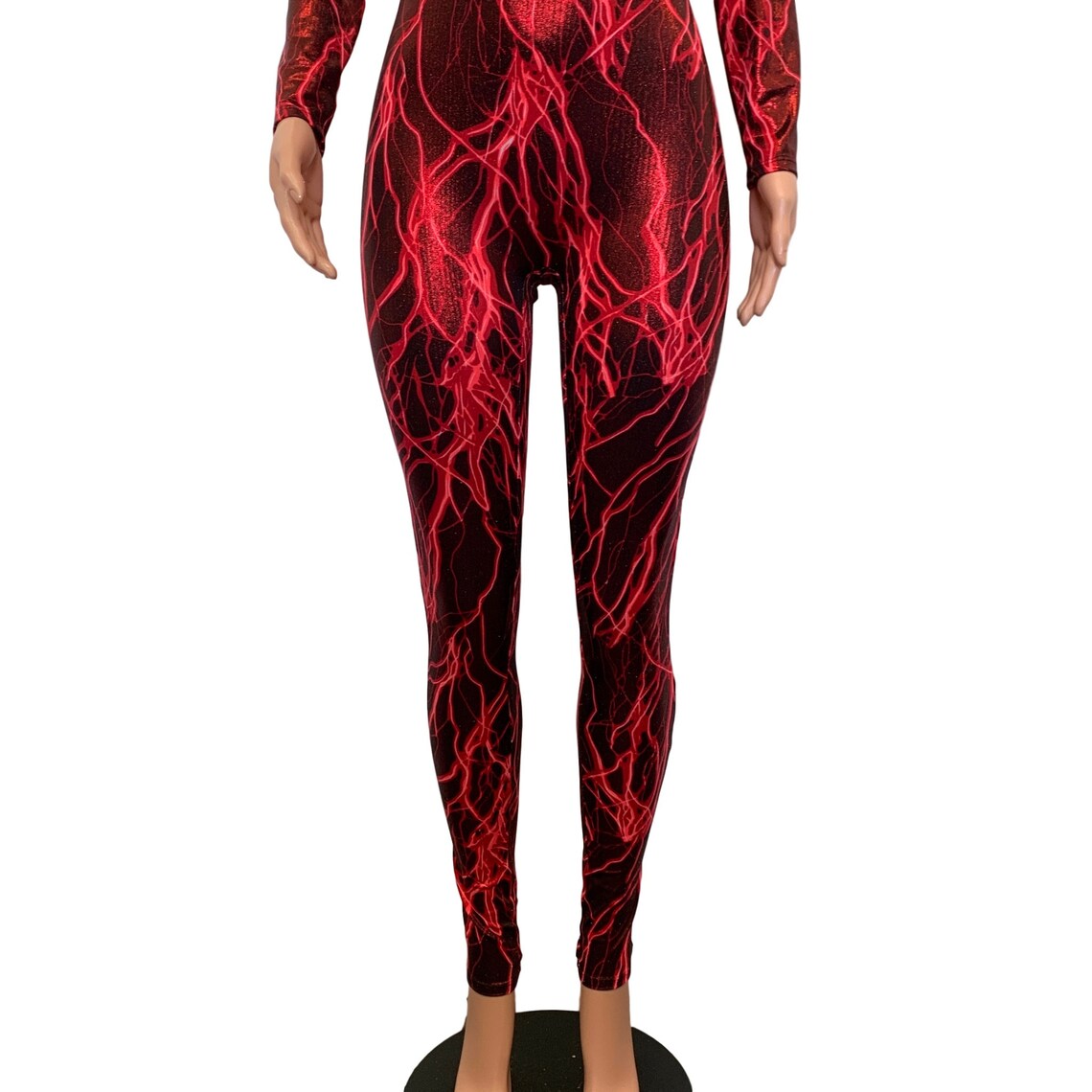 Catsuit in Red Lightning Metallic | Rave Outfit, Aerial Fitness ...
