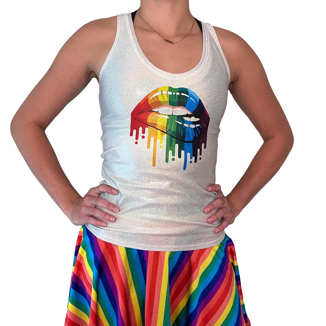Pride Lips Tank - Choose Tank Color - Women's Sparkle Tank or ...