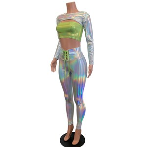 Rave Alien Costume - Opal Holographic Iridescent | Festival Fashion ...