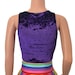 Lace-up Crop Top *purple Crushed Velvet & Rainbow* Corset Top - Rave ...