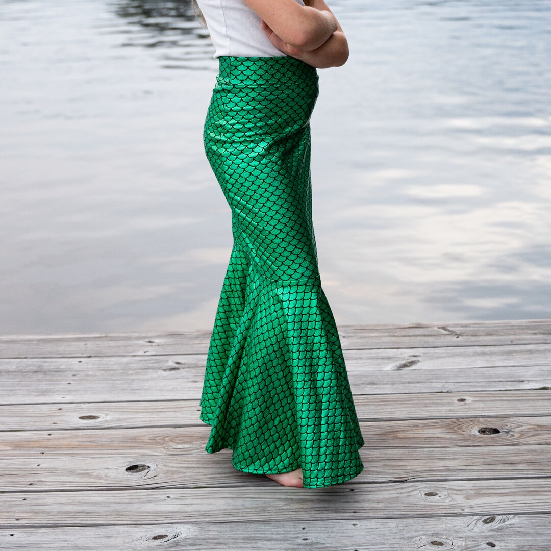 Children's Mermaid Long Skirt, Child Mermaid or Merman Costume Fit N ...