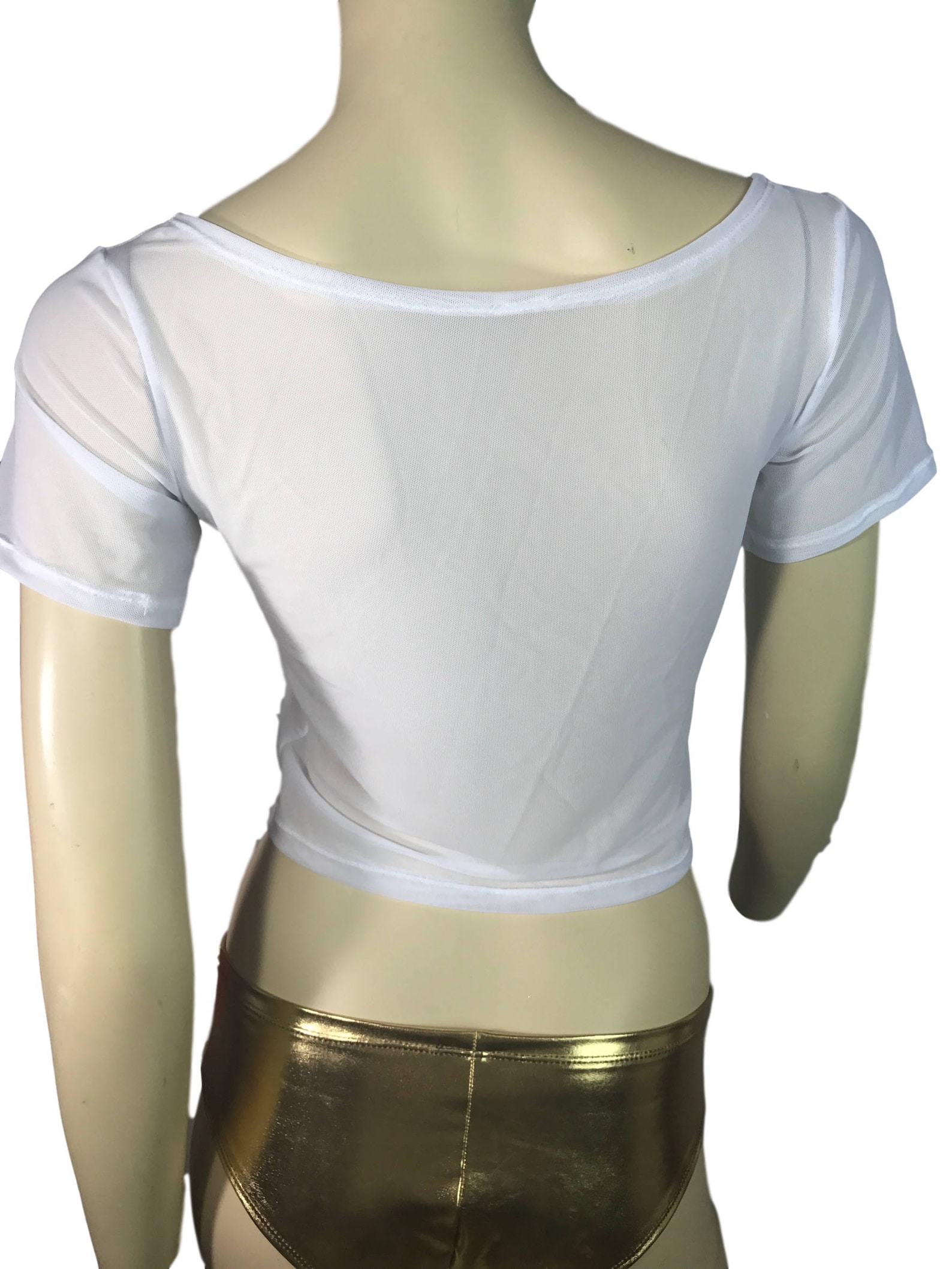 White Mesh Cropped Tee Shirt Top, Rave Wear, Festival Top - Etsy