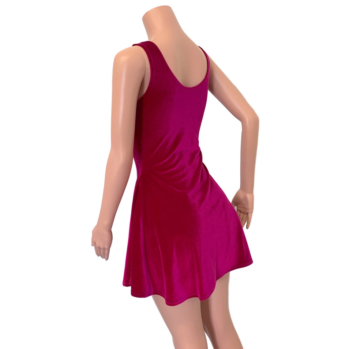 Lace-up Open-front Dress Fuchsia Pink Velvet Rave Dress - Etsy