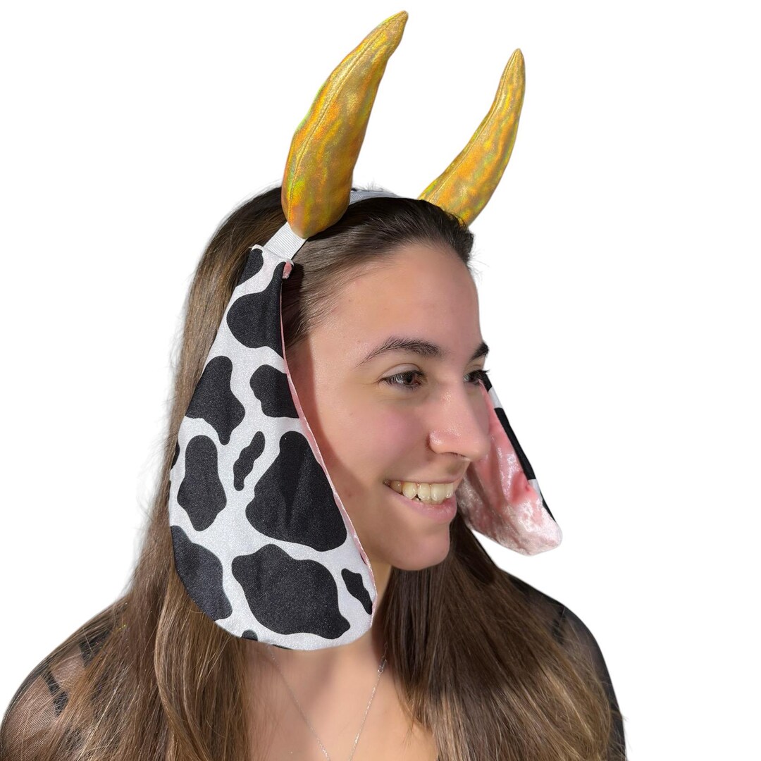 Cow Ears Headband NONSLIP for Cosplay, Animal Costumes, Furry Ears for ...