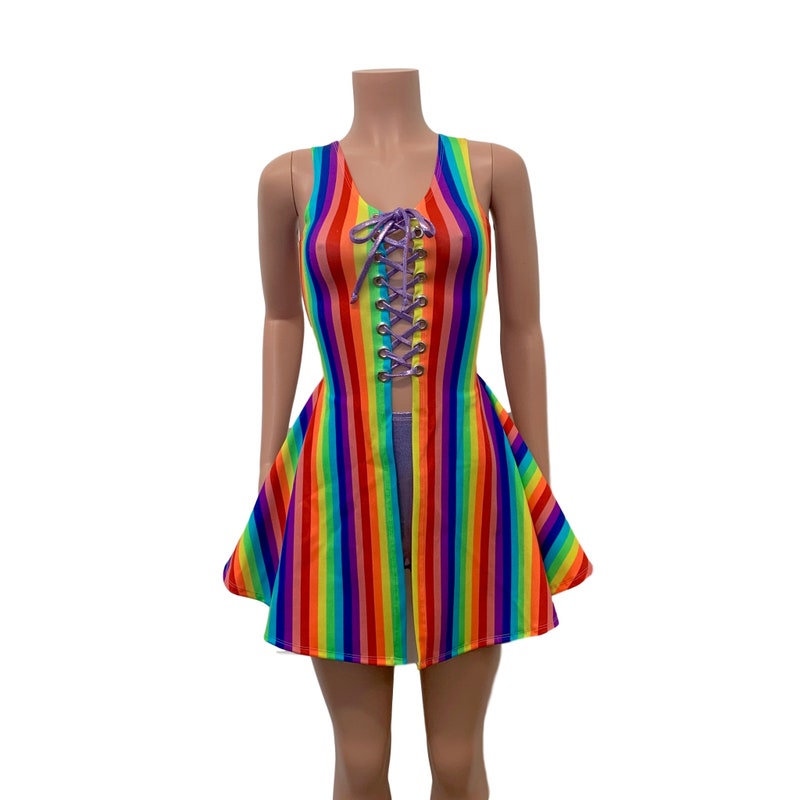 Rainbow Stripe Dress - Etsy