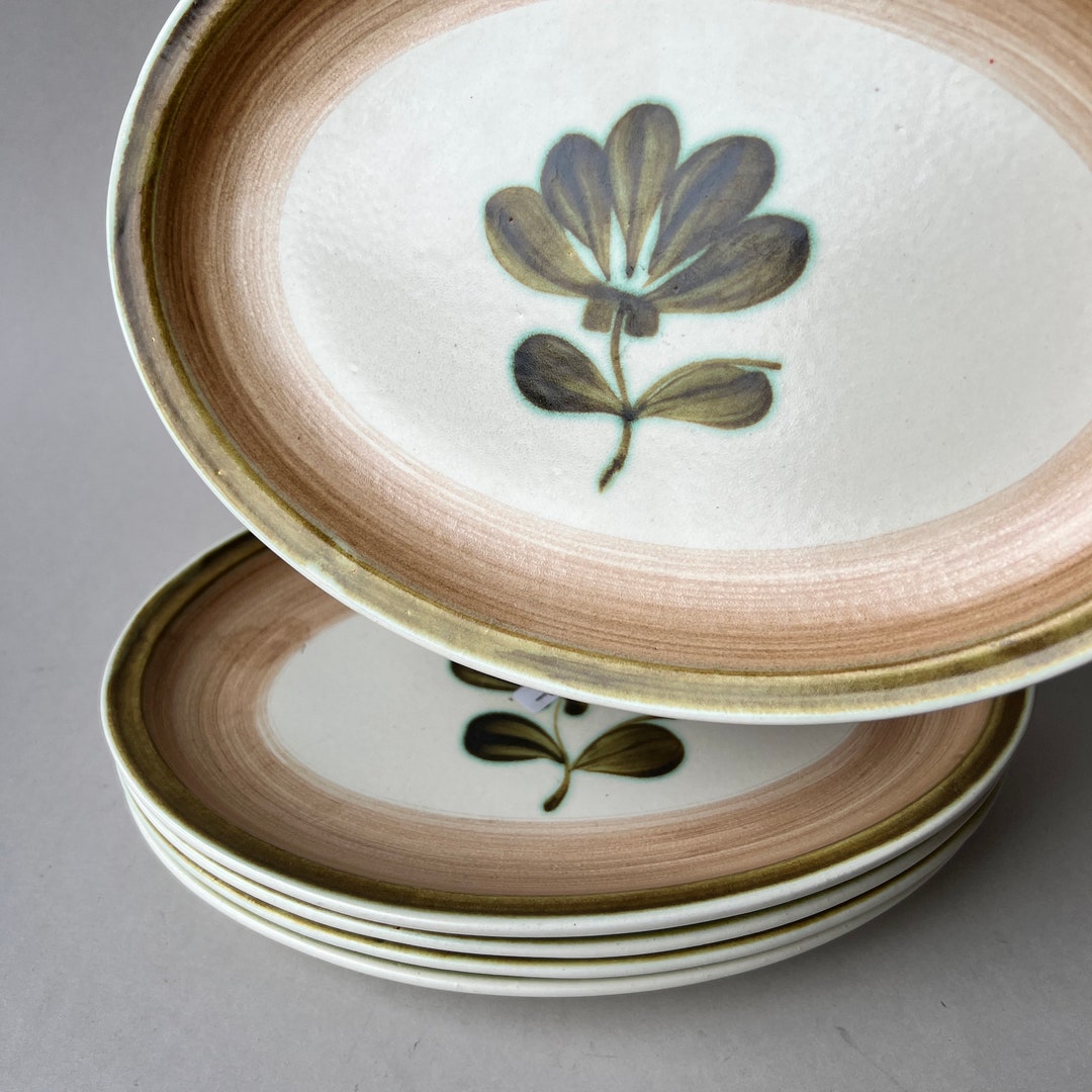 Vintage GEIN France Oval Starter Salad Plates With Floral Motief in ...