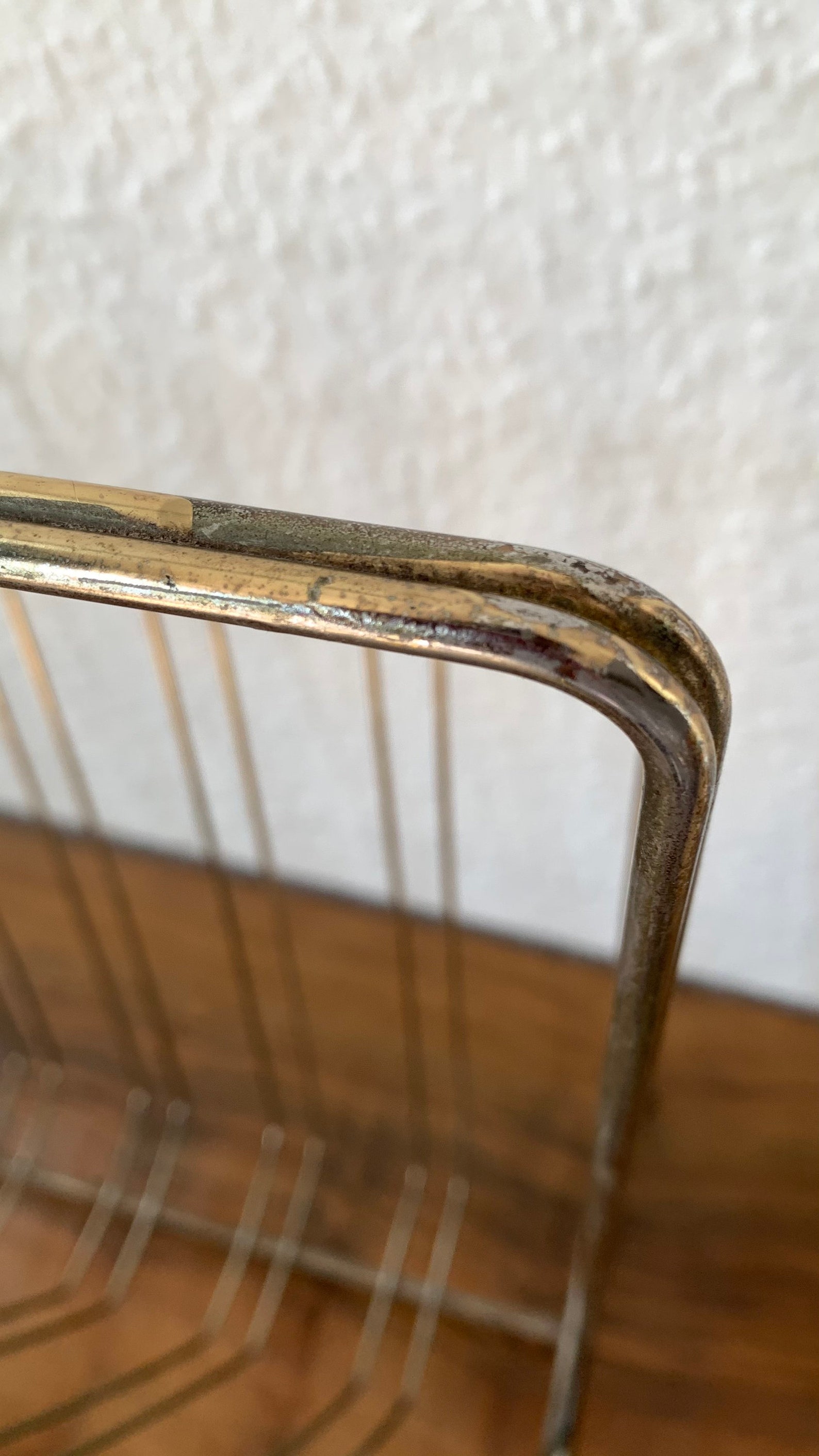 Mid Century Modern Magazine Rack With Brass Frame Mid Century | Etsy