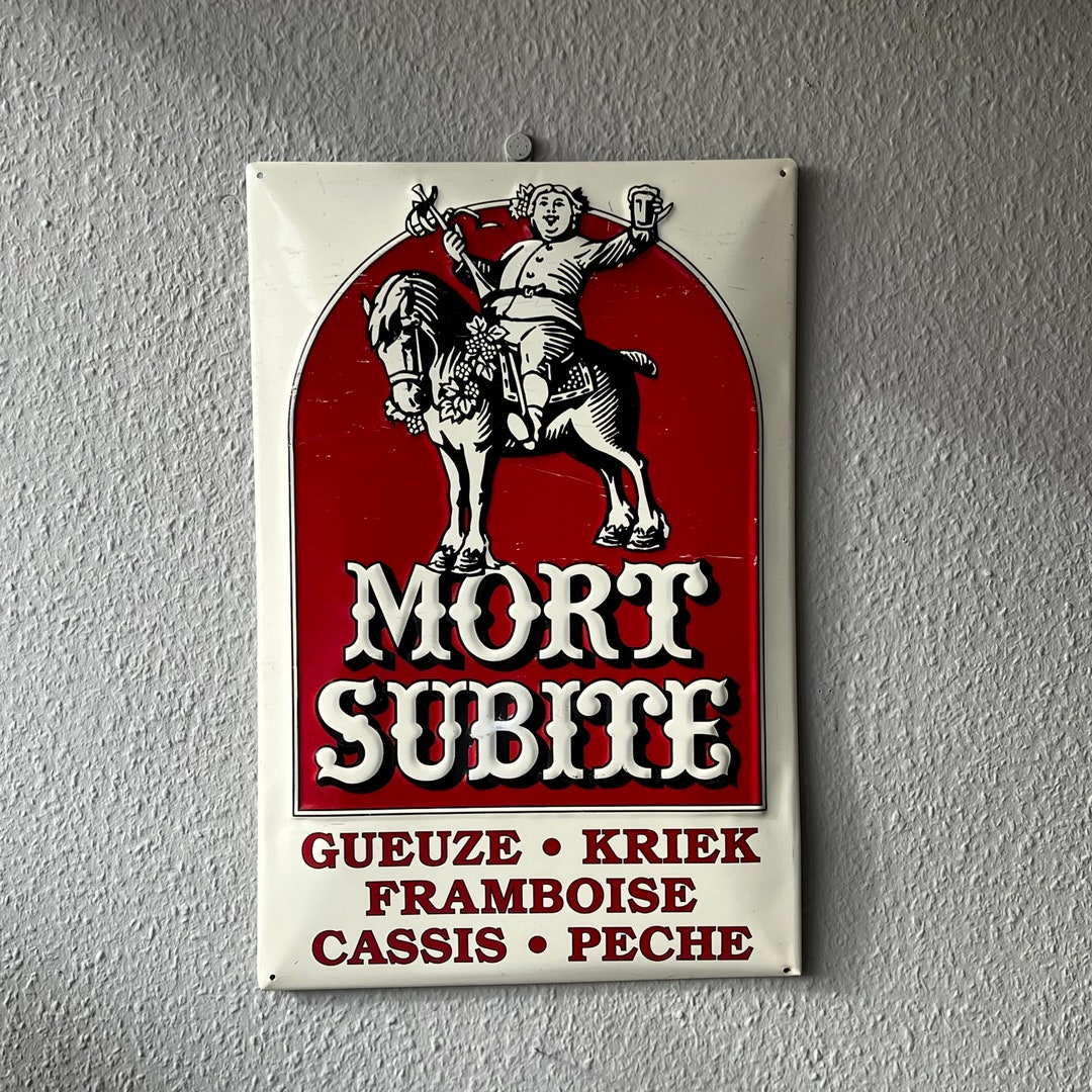 Original Vintage MORT SUBITE BEER Marque Metal Pub Signage, Breweriana ...