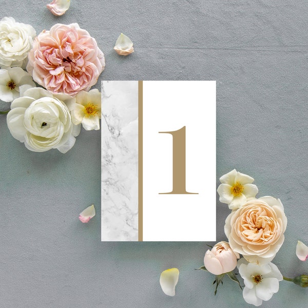 Marble Table Number - Etsy