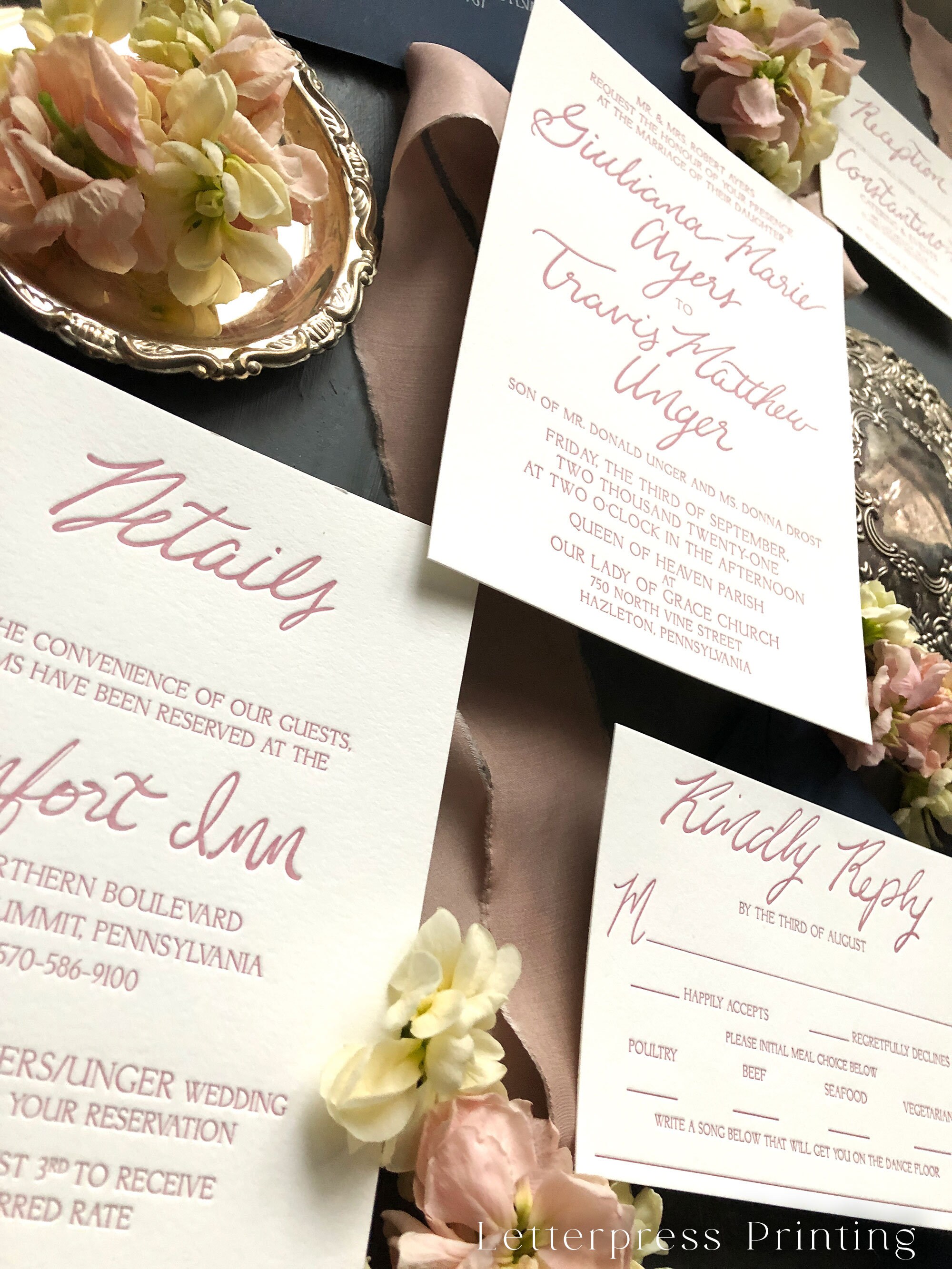 Elegant Wedding Invitation Samples, Romantic Invitation Sample Kit ...