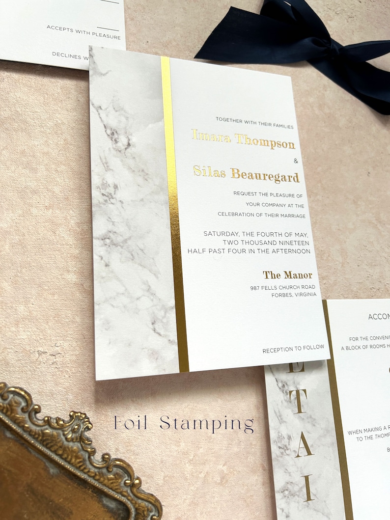 Romantic Wedding Invitation Sample Kit Elegant Wedding - Etsy