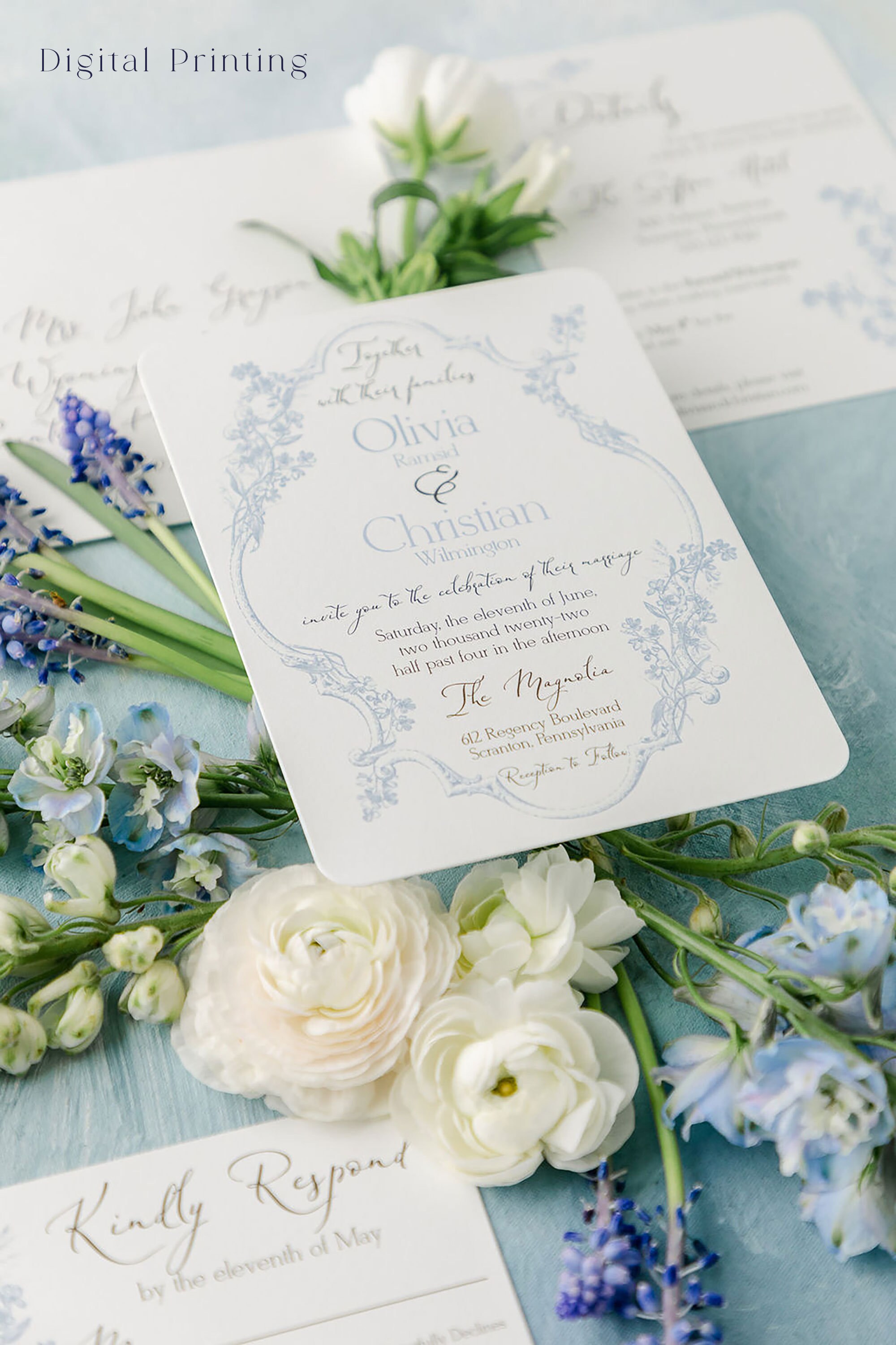 Elegant Wedding Invitation Samples, Romantic Invitation Sample Kit ...