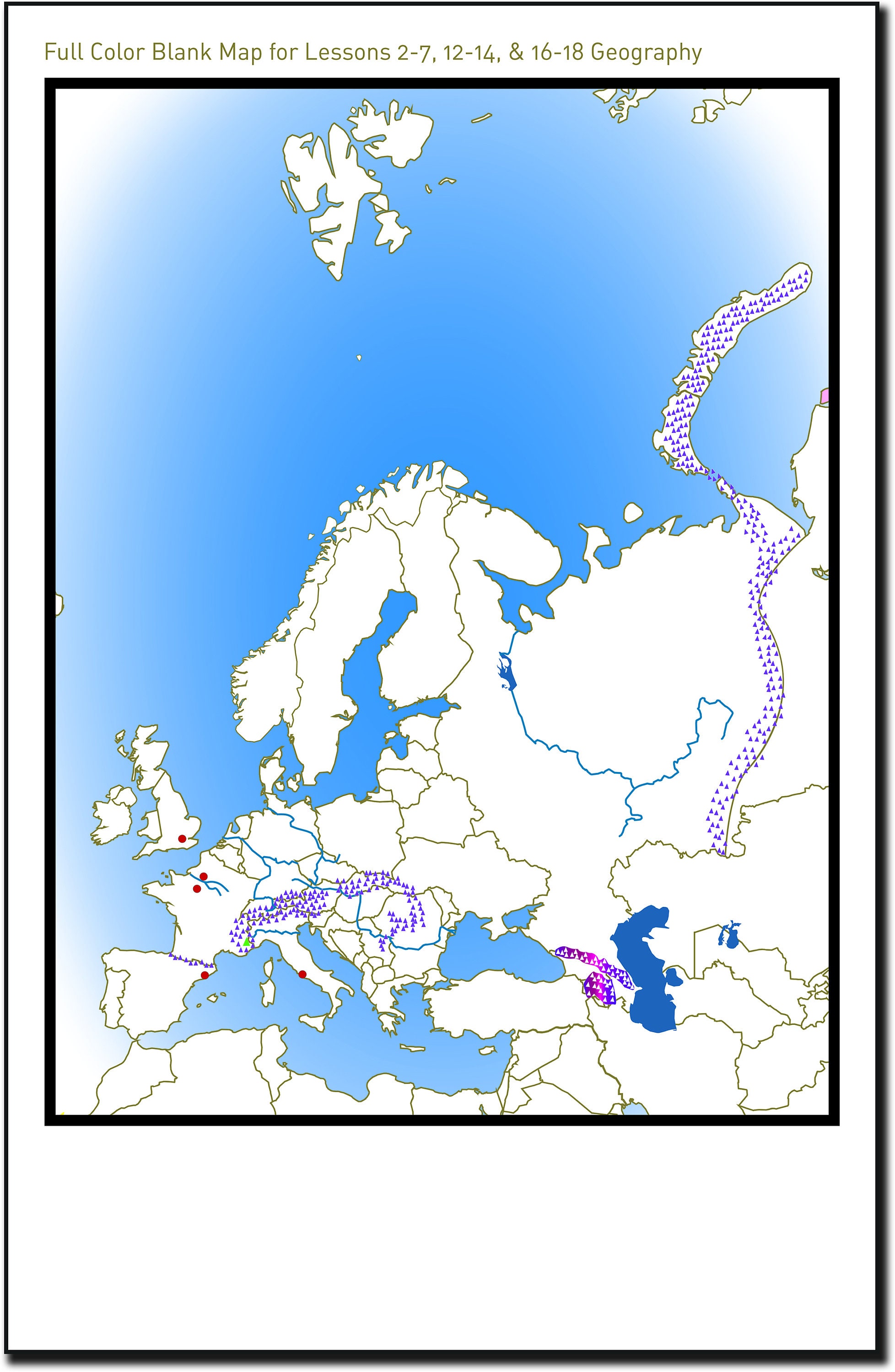 Enlarged Maps-blackline, Full Color and Games! - Europe and Asia ...