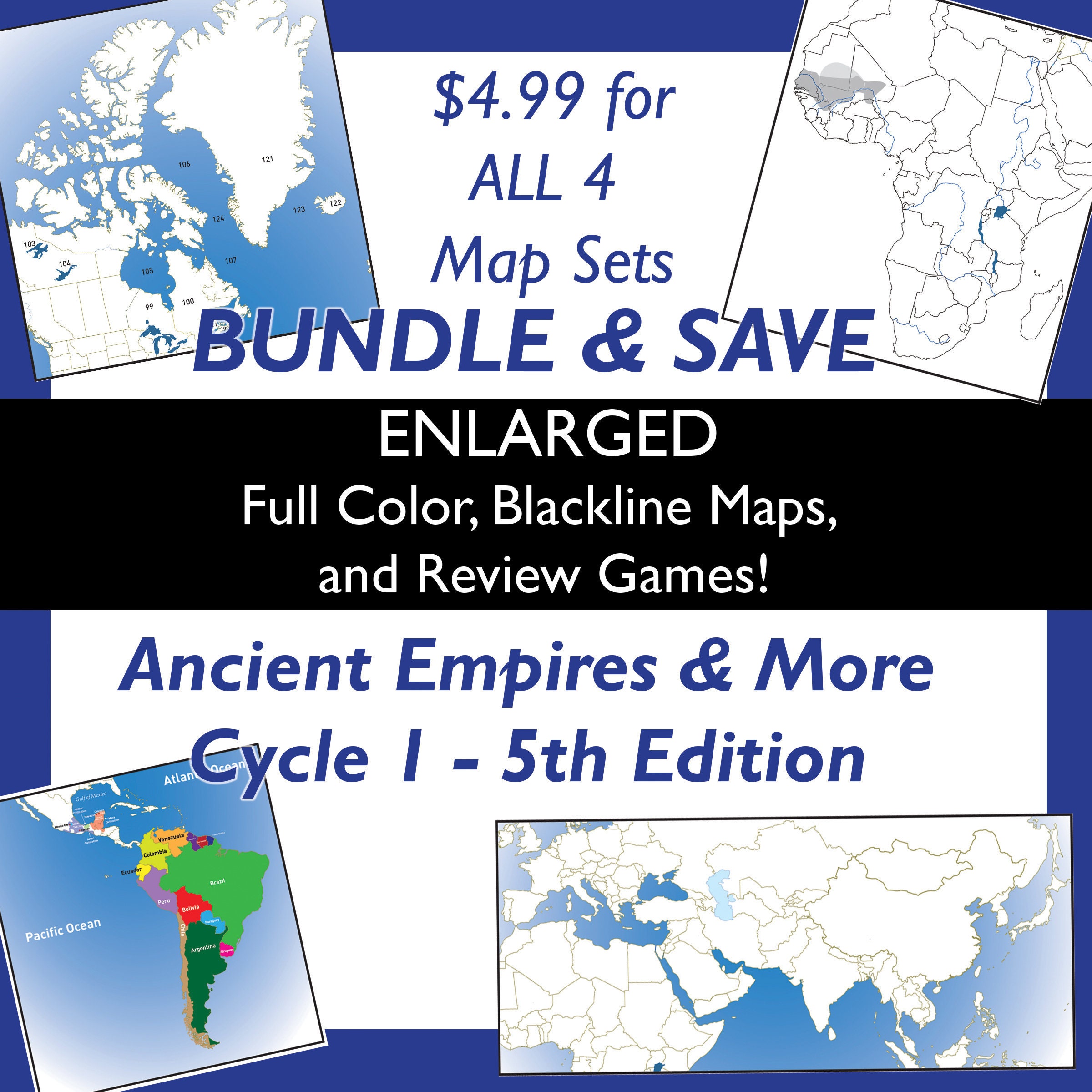 Enlarged Blackline, Full Color Maps and Games! - Ancient Empires and ...