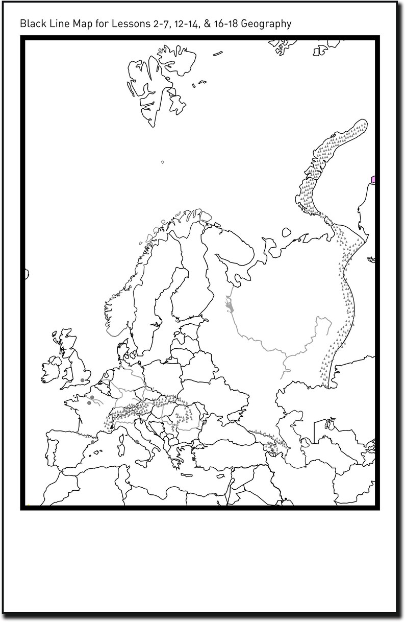 Enlarged Maps-blackline, Full Color and Games! - Europe and Asia ...