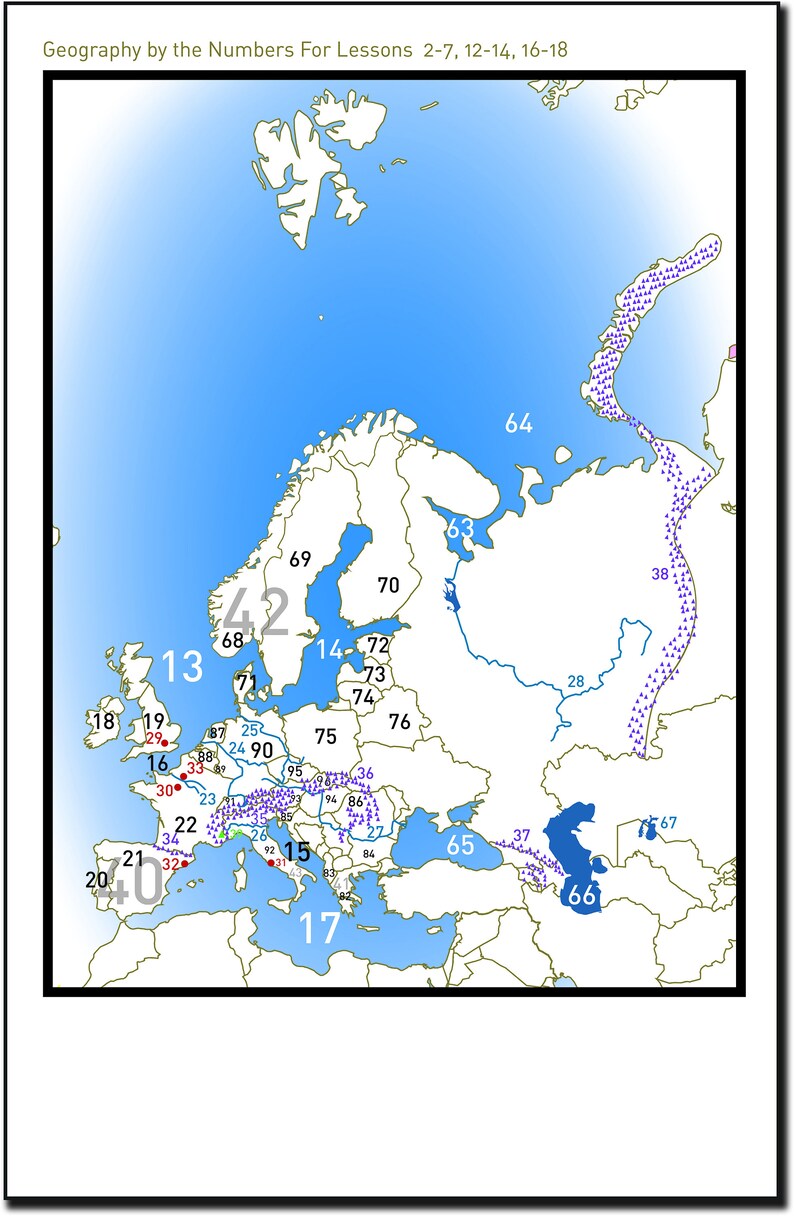 Enlarged Maps-blackline, Full Color and Games! - Europe and Asia ...