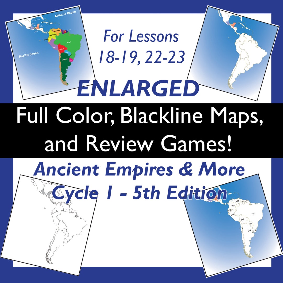 Enlarged Maps & Games - Lessons 18-19 and 22-23 - Goes With Ancient ...