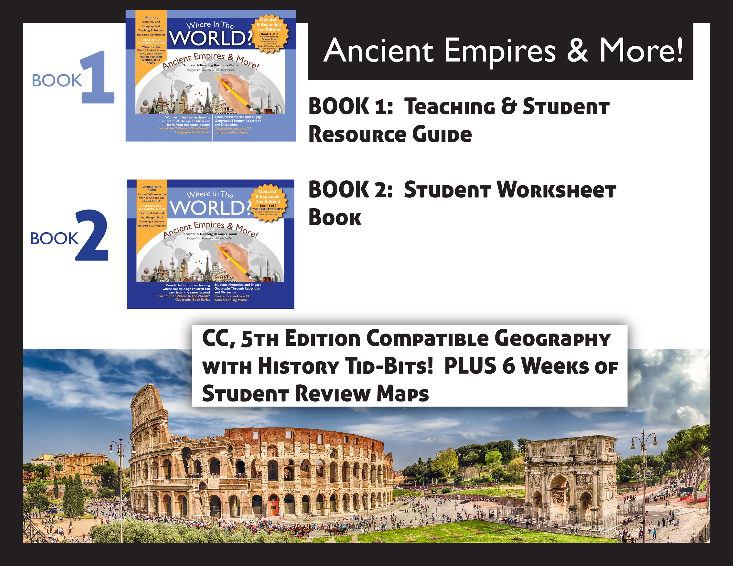 Homeschool Ancient Empires Geography - 2 Paperback Book Bundle-cc ...