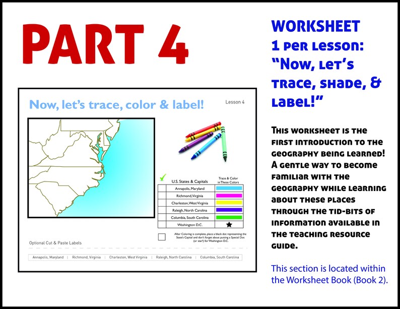 Homeschool US History and Geography 2 Paperback Book Bundle-memorize US ...