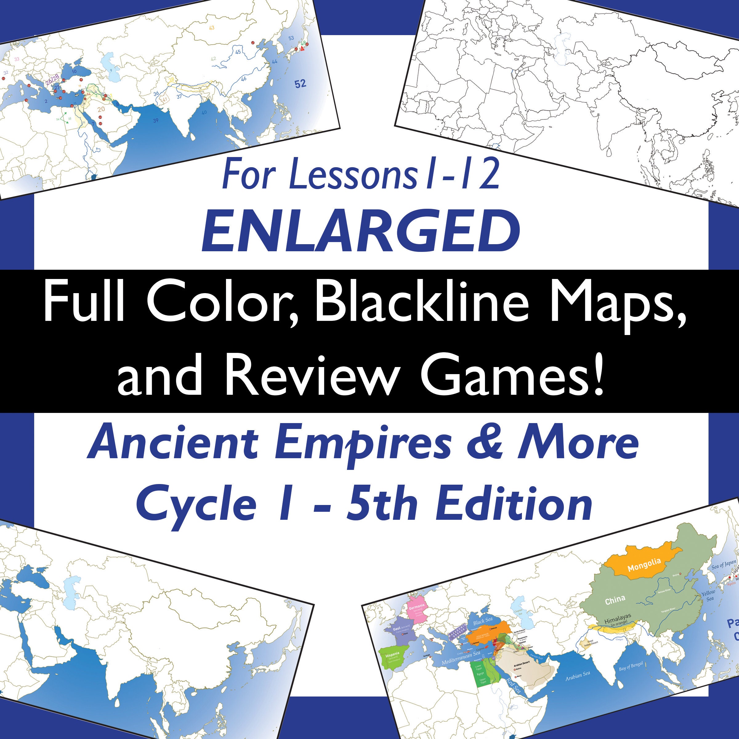 Enlarged Maps Lessons 1-12-works With Where in the World Ancient ...