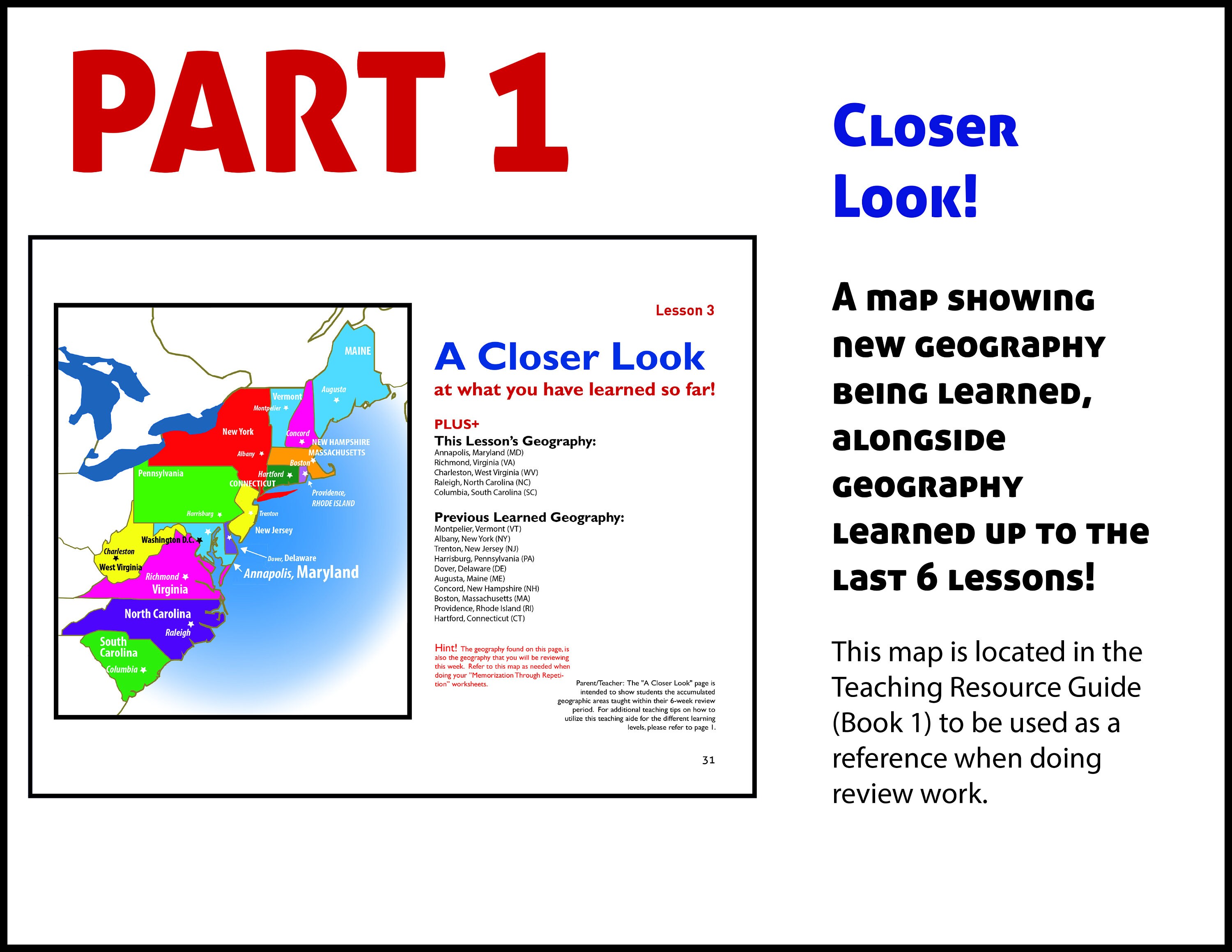 Homeschool US History and Geography 2 Paperback Book Bundle-memorize US ...