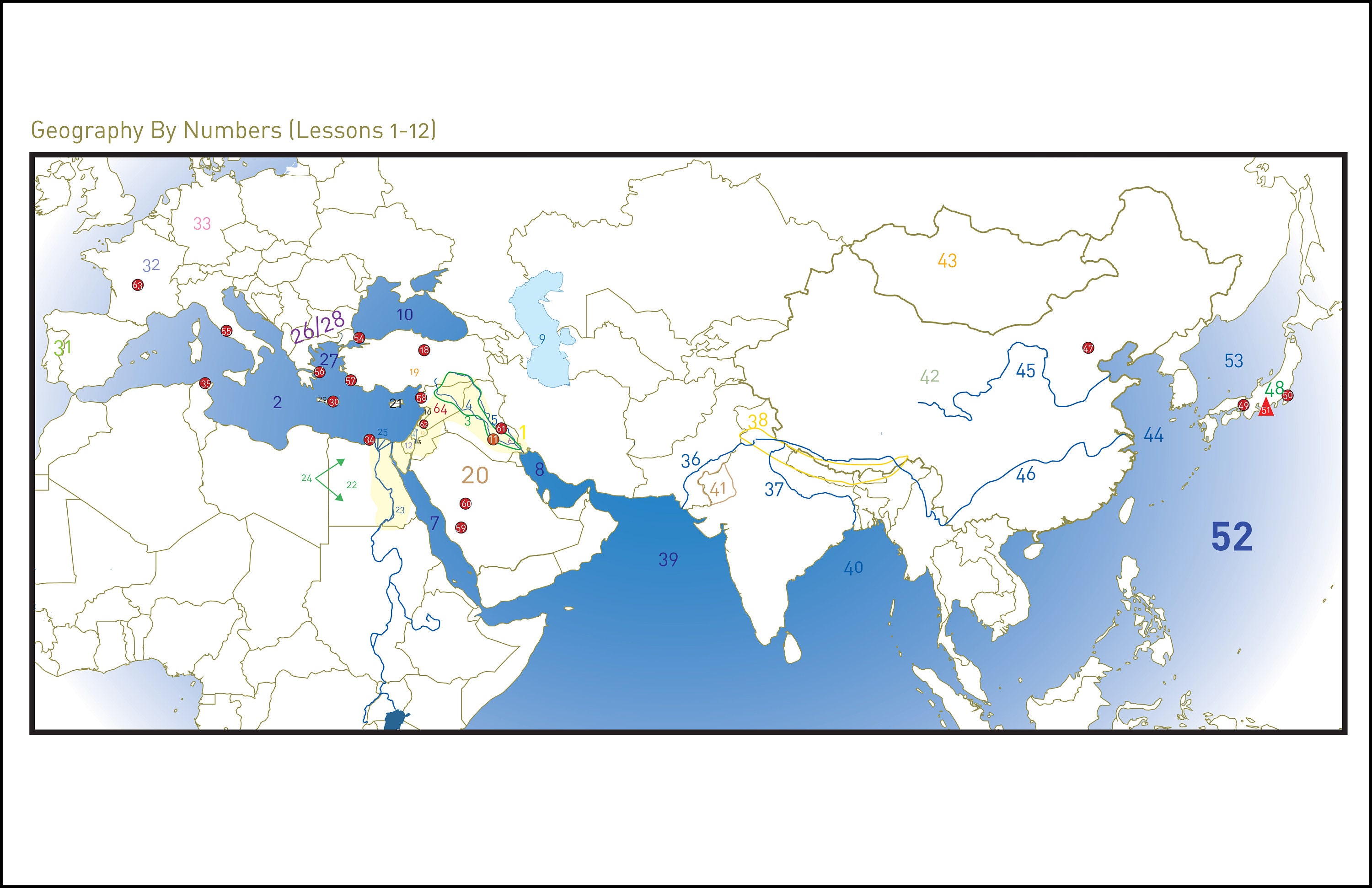 Enlarged Maps Lessons 1-12-works With Where in the World Ancient ...