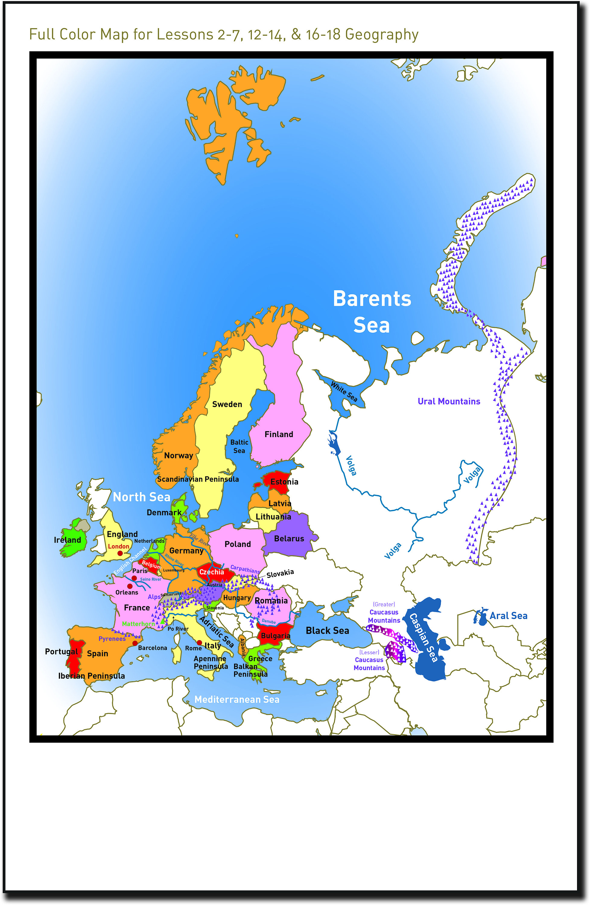 Enlarged Maps-blackline, Full Color and Games! - Europe and Asia ...