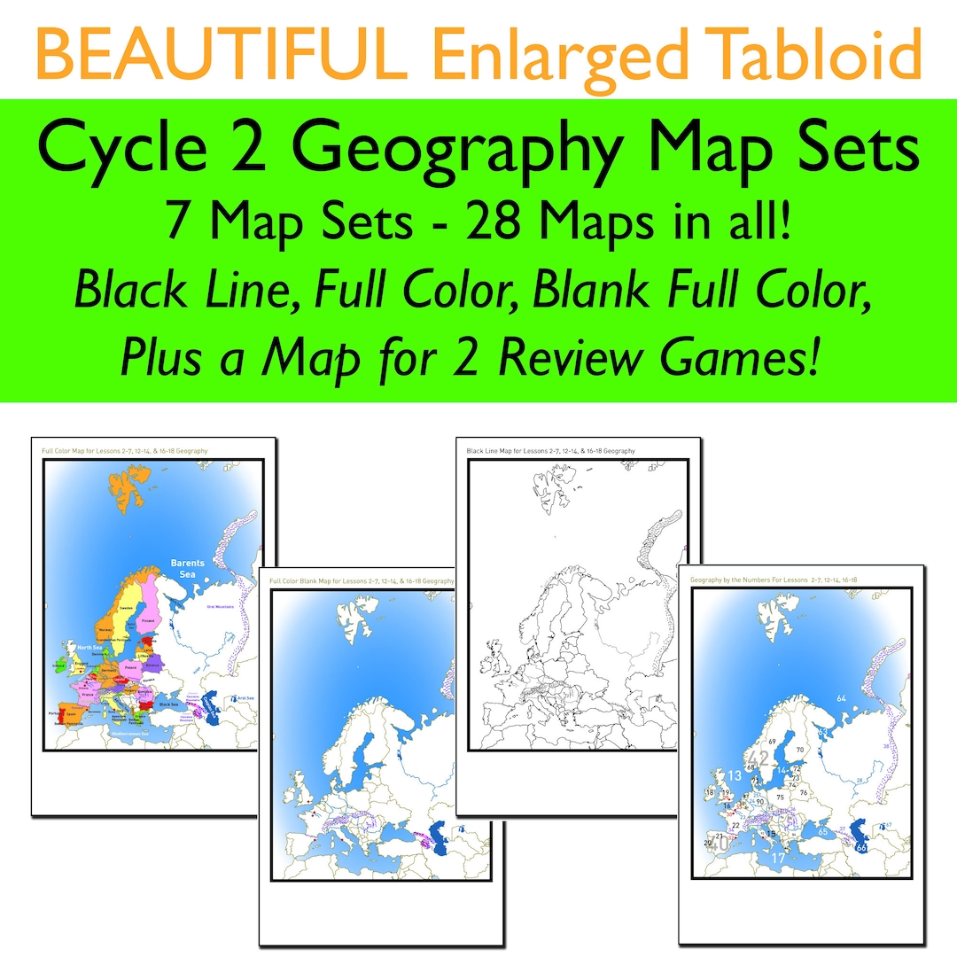 Enlarged Maps-blackline, Full Color and Games! - Europe and Asia ...