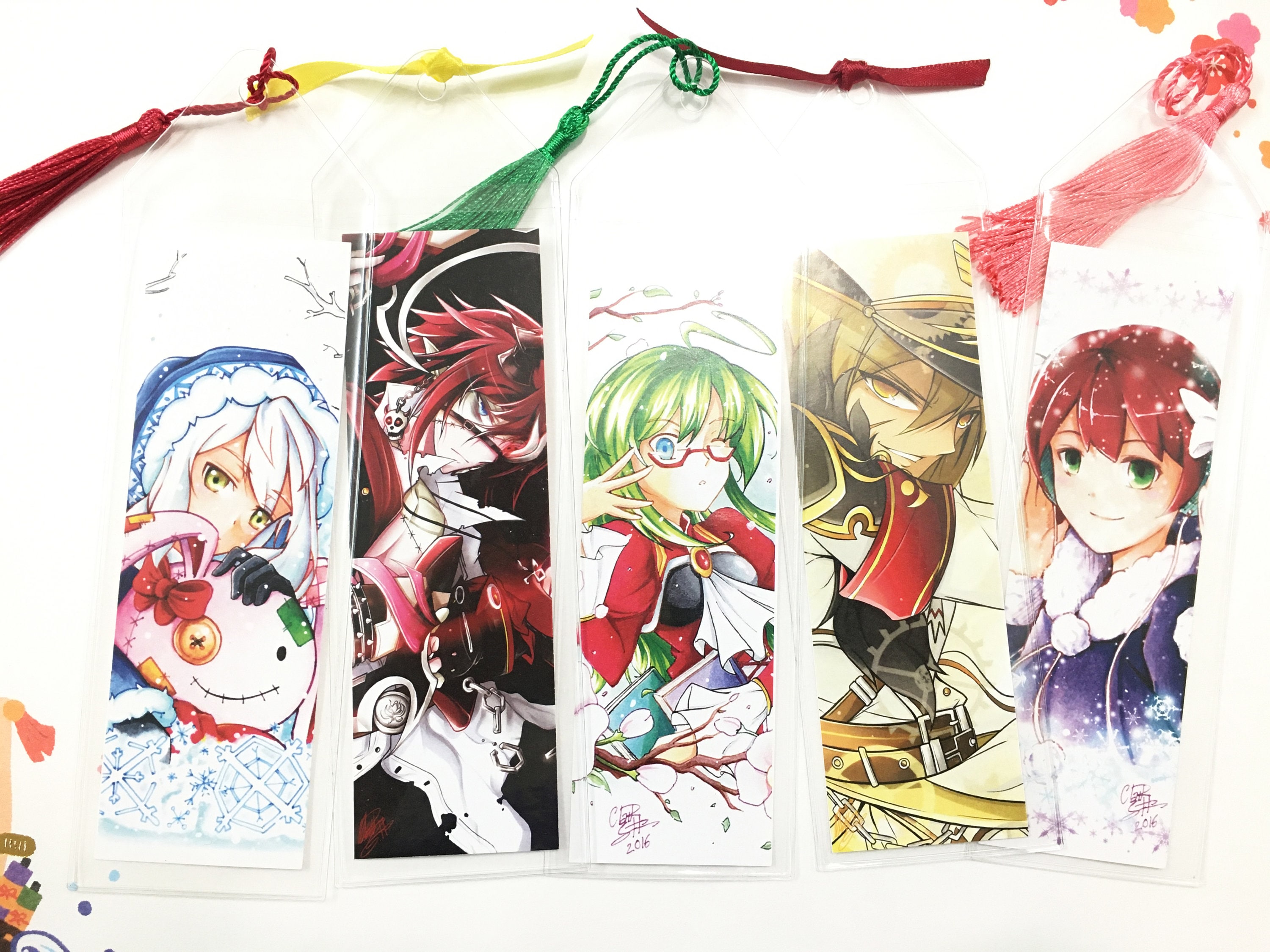 Anime Character Bookmark: Original Art Print With Tassel - Etsy