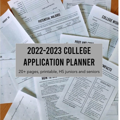 2022-2023 College Admissions Planner | Etsy