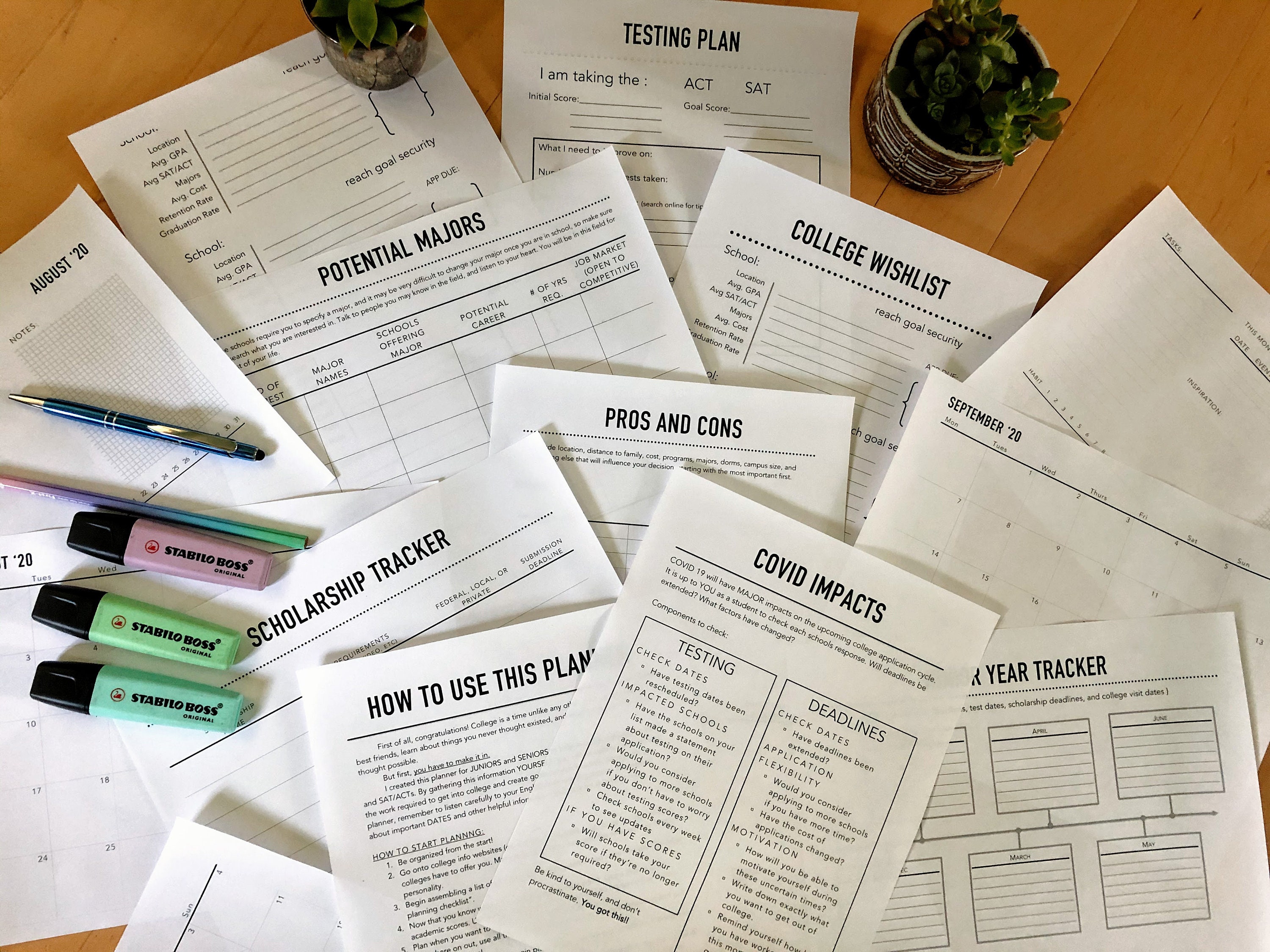 2022-2023 College Admissions Planner - Etsy