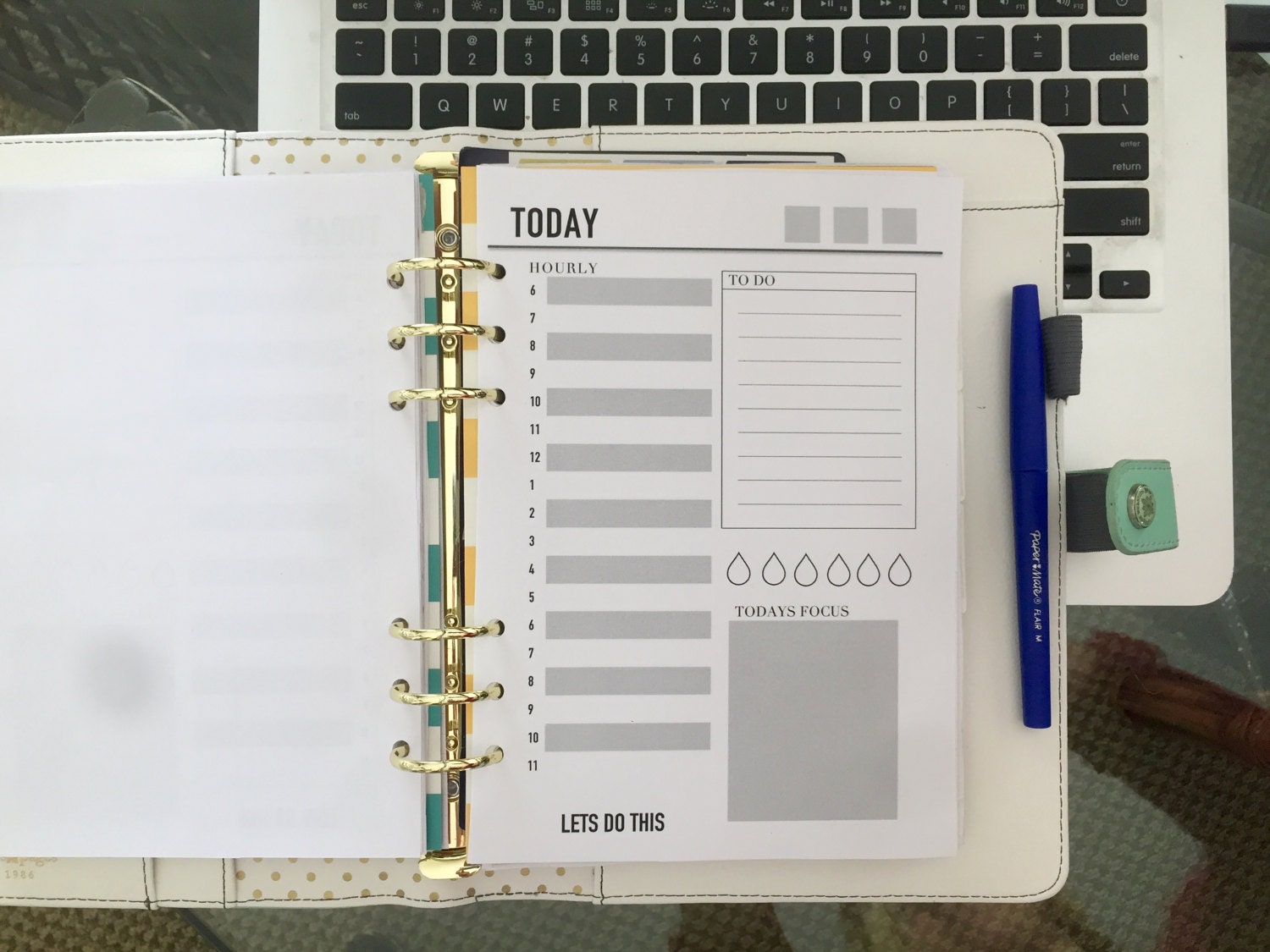 Day on One Page Insert (a5 Size) - Etsy