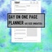 Day on One Page Insert (a5 Size) - Etsy